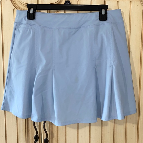 Skechers | Shorts | Skechers Light Blue Pleated Go Golf Skort Lg | Poshmark